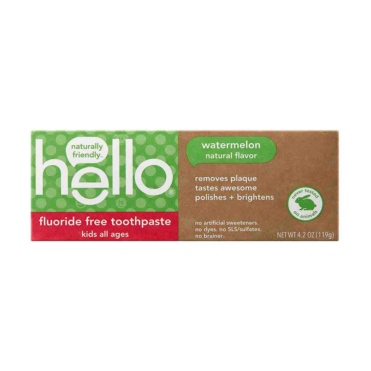 hello Kids Fluoride Free Natural Watermelon Flavor Toothpaste, Vegan ...