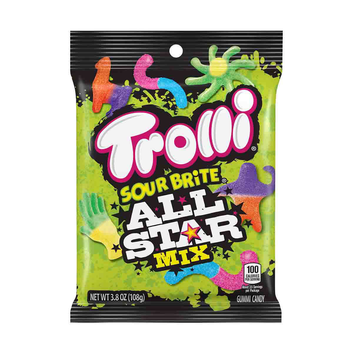Trolli Sour Brite All Star Mix Gummi Candy, 3.8 oz.