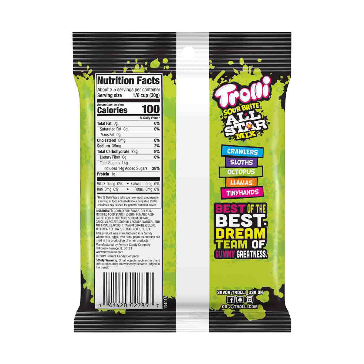Trolli Sour Brite All Star Mix Gummi Candy, 3.8 oz.