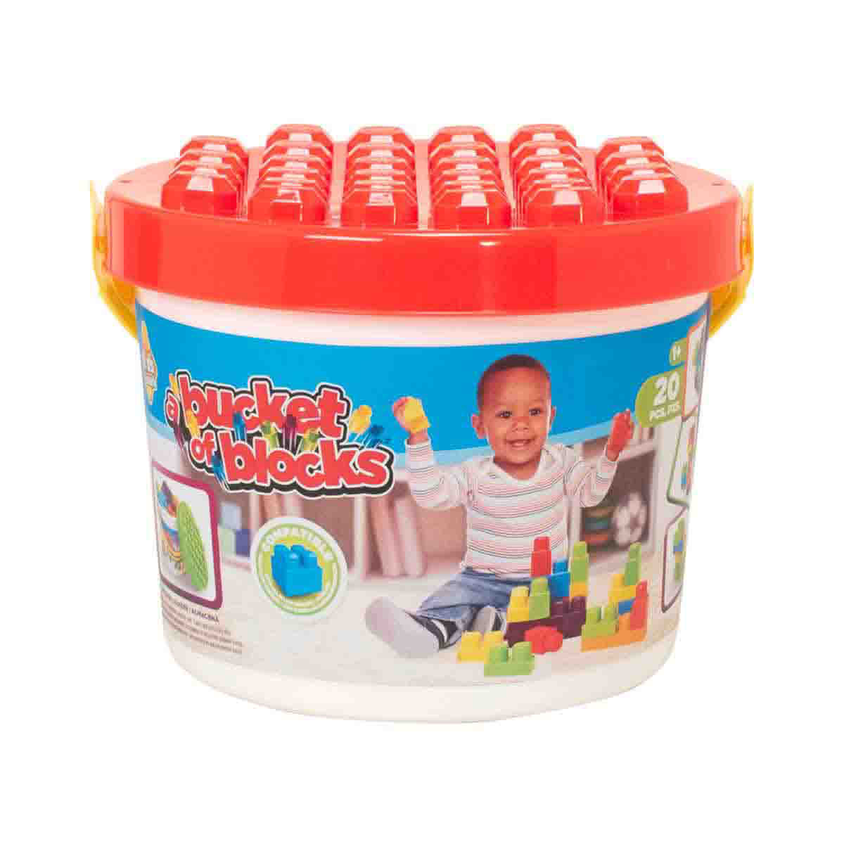 Kids @ Work 20-Piece Bucket of Blocks