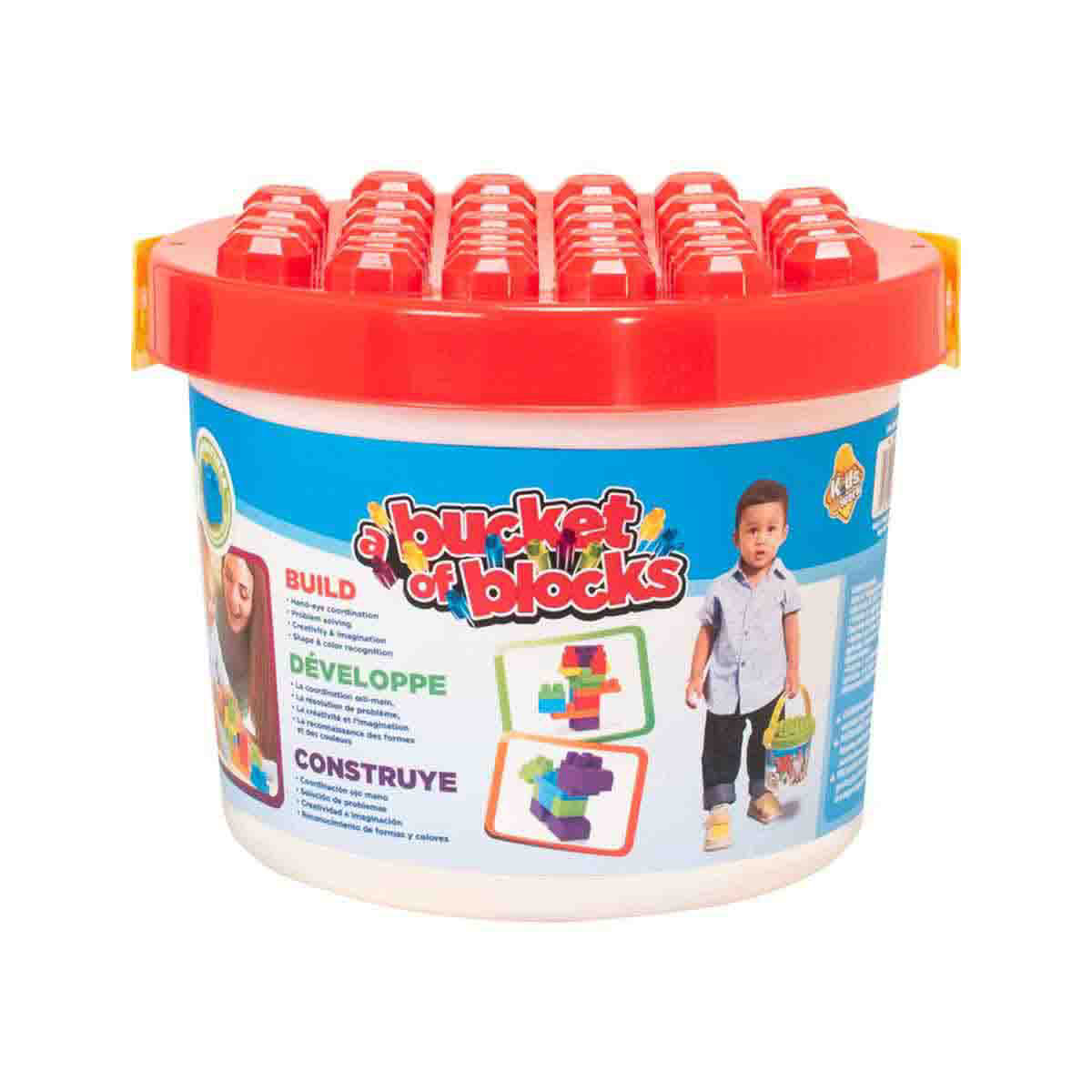 Kids @ Work 20-Piece Bucket of Blocks