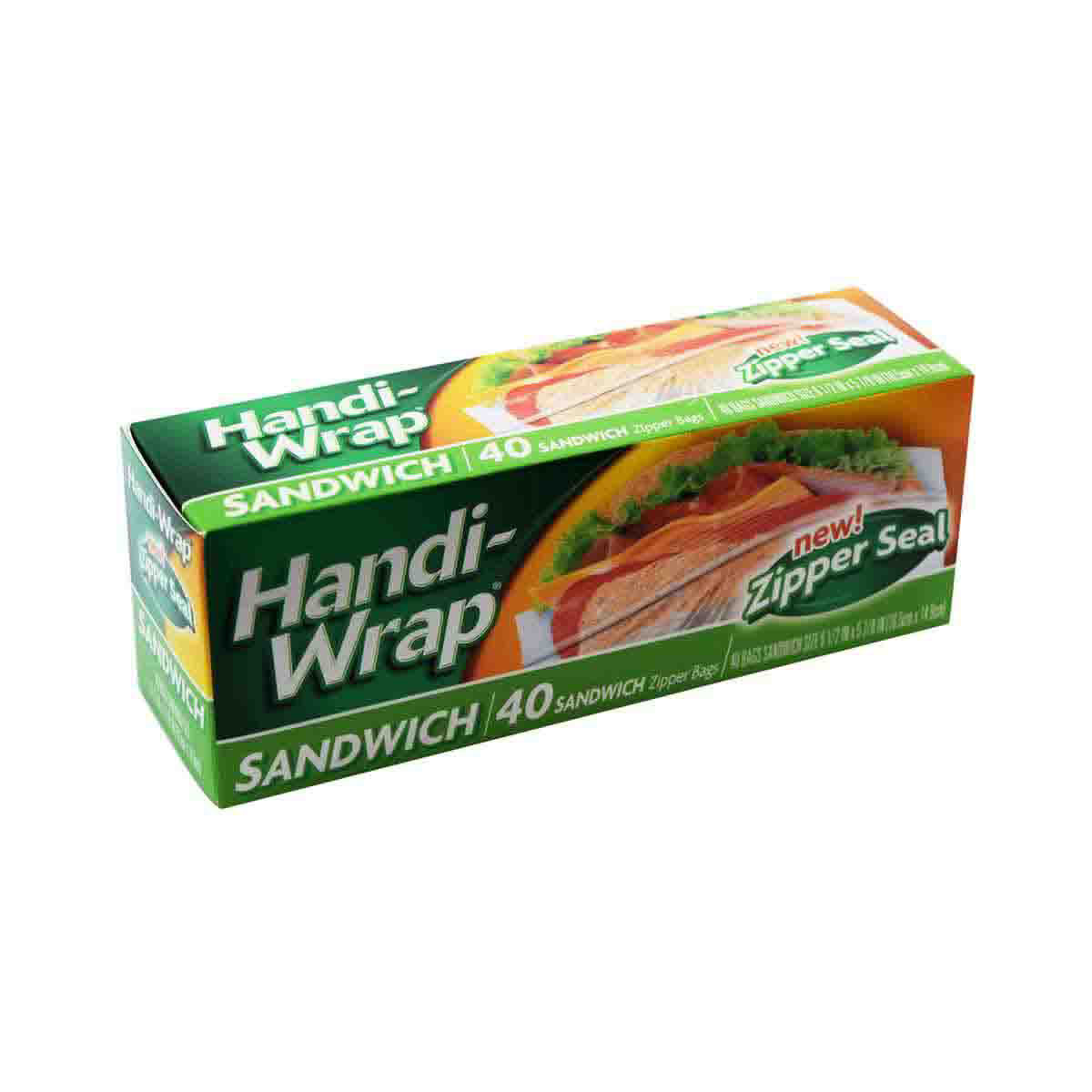 Handi-Wrap Zipper Sandwich Bags, 40 Count
