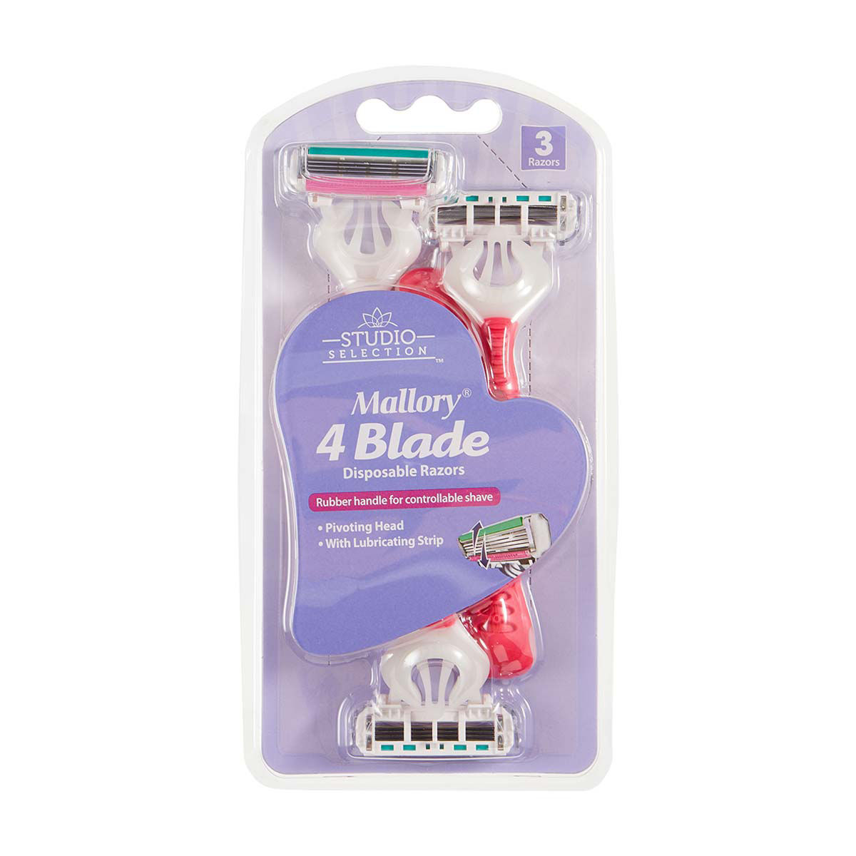 Studio Selections Mallory 4 Blade Disposable Razors | Hamilton Place