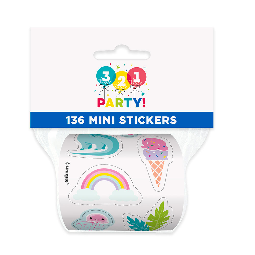 Roll of 136 Fun Stickers for Kids