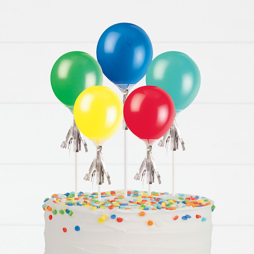 DG Party Balloon Cake Toppers Assorted, 5 Count