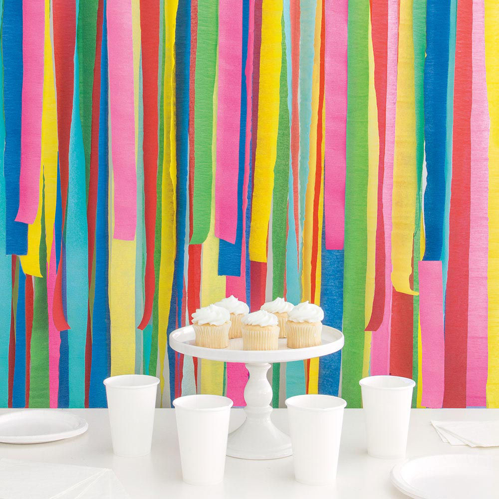Colorful Crepe Paper Streamer Kit 6 Pieces