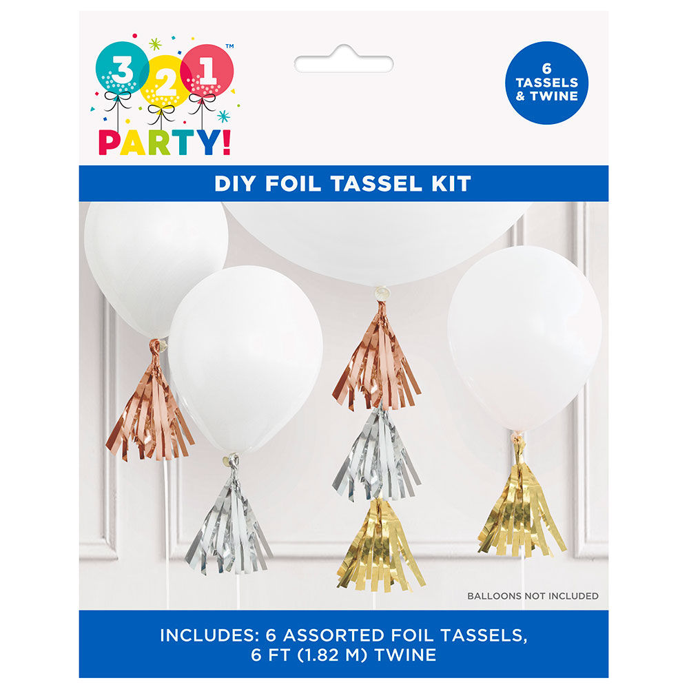 Foil Balloon Tassels Kit 6 Pieces