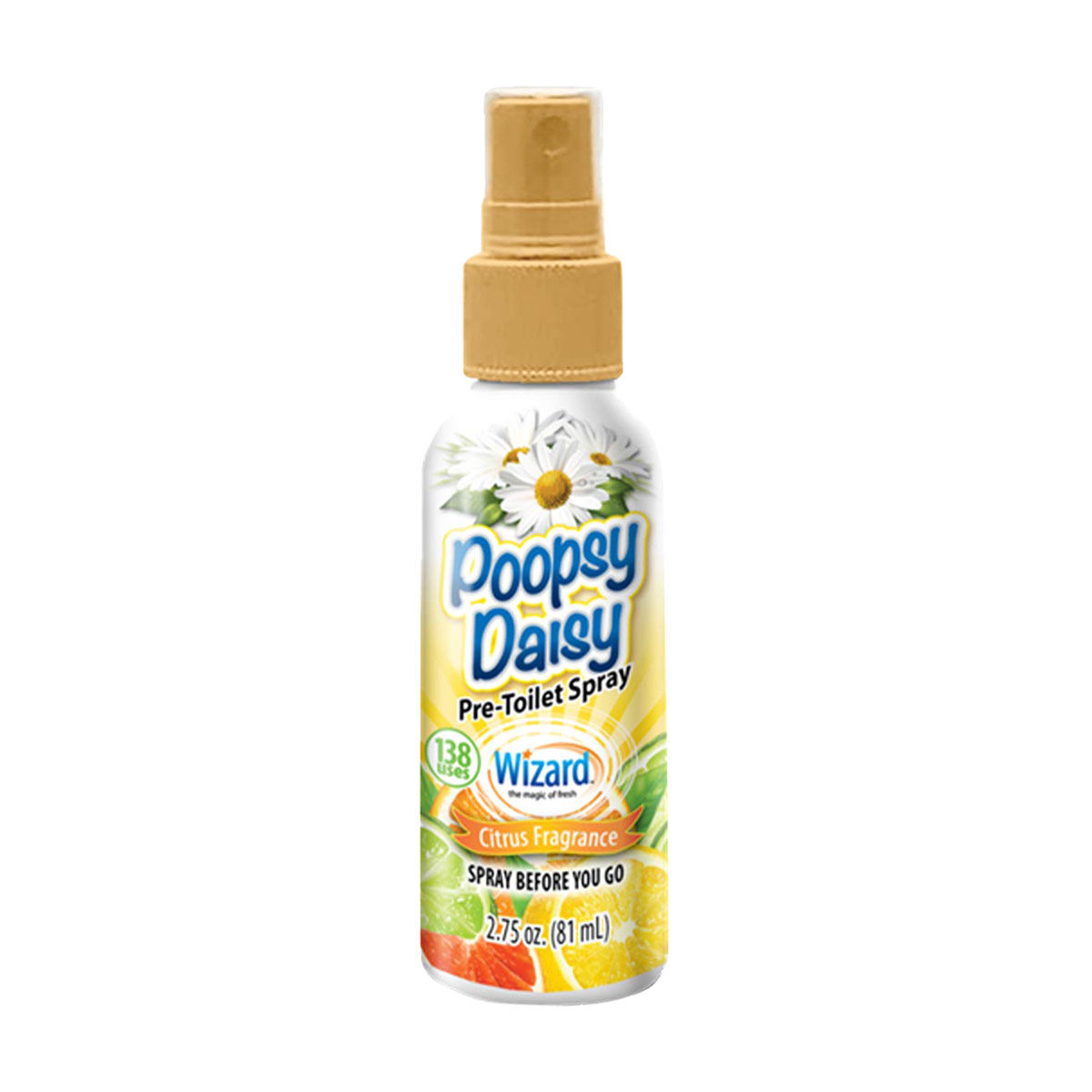 Wizard Poopsy Daisy Pre-Toilet Spray, Citrus Scent, 2.75 oz
