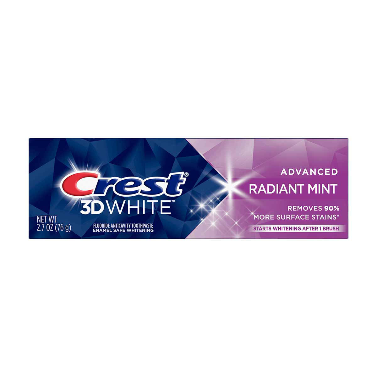 Crest 3D White Advanced Radiant Mint, Teeth Whitening Toothpaste, 2.7 oz