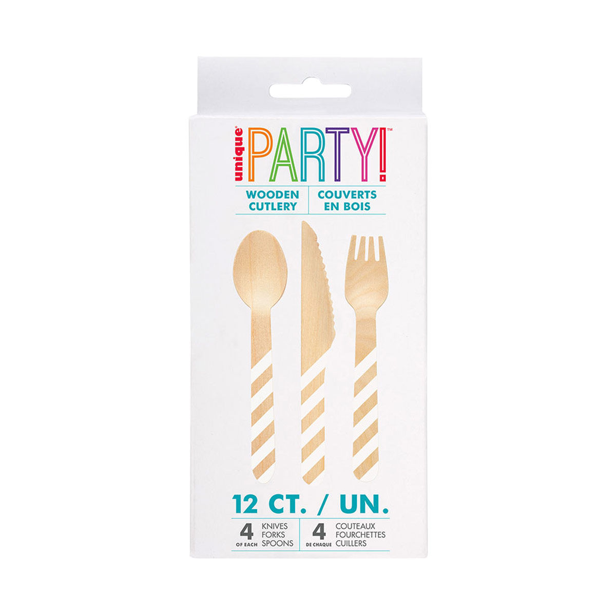 Eco-Friendly Wooden Silverware Set, 12 Pieces