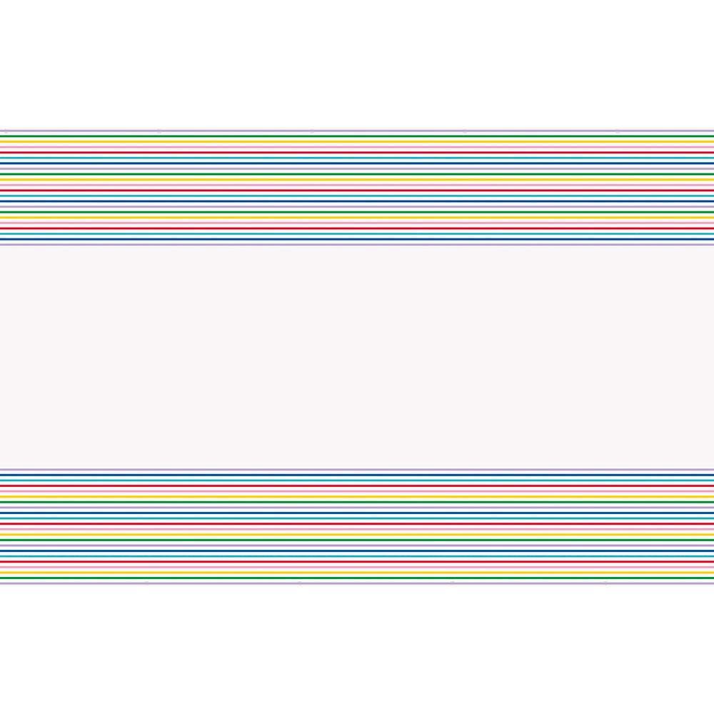 Rainbow Striped Plastic Tablecloth, 54" x 84"