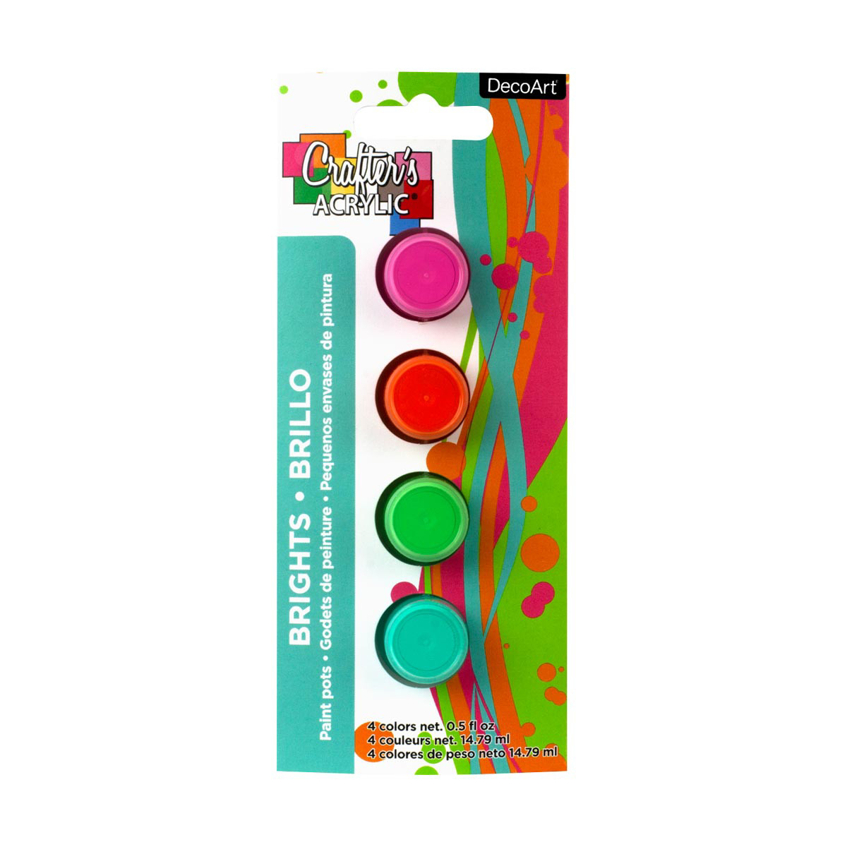 Crafter's Acrylic 4-Pot Paint Set, Brights