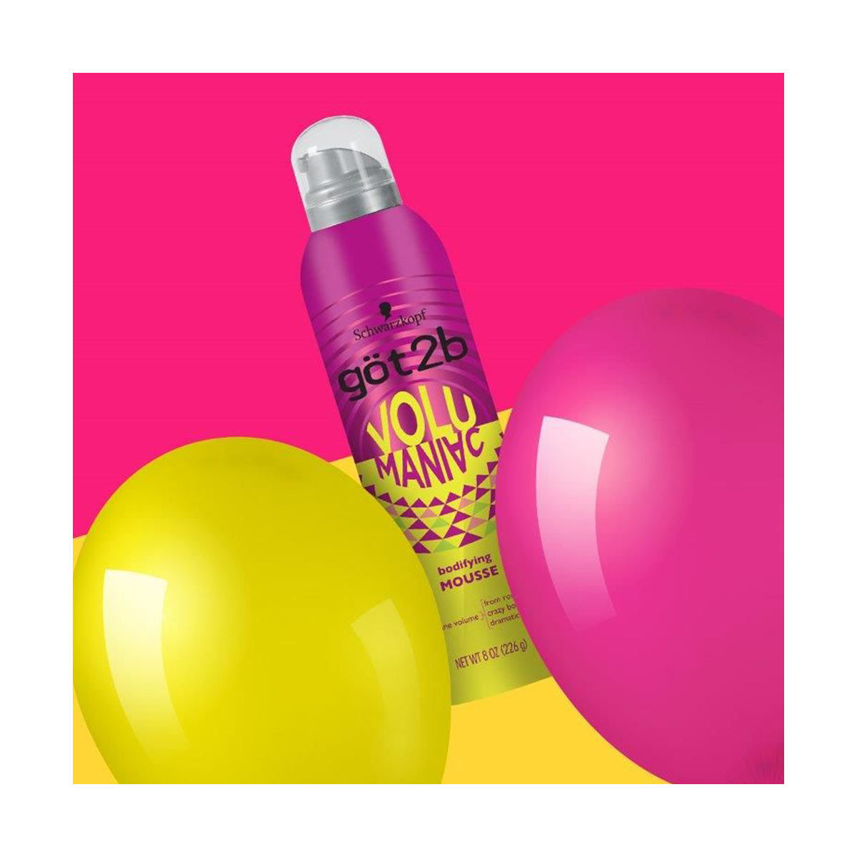 Got2b Volumaniac Bodifying Hair Mousse, 8 oz.