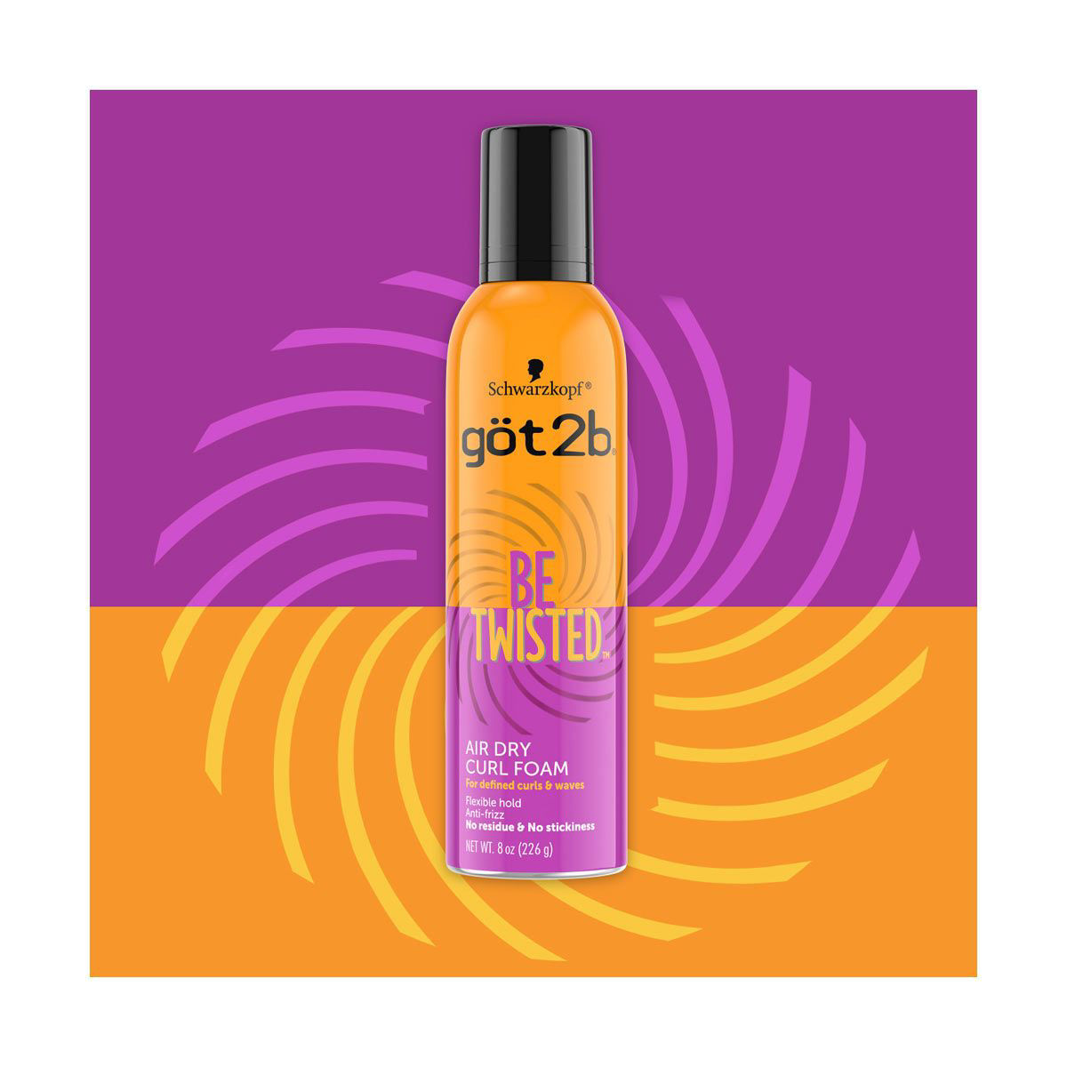 Got2b Twisted Air Dry Curl Foam 8 oz.