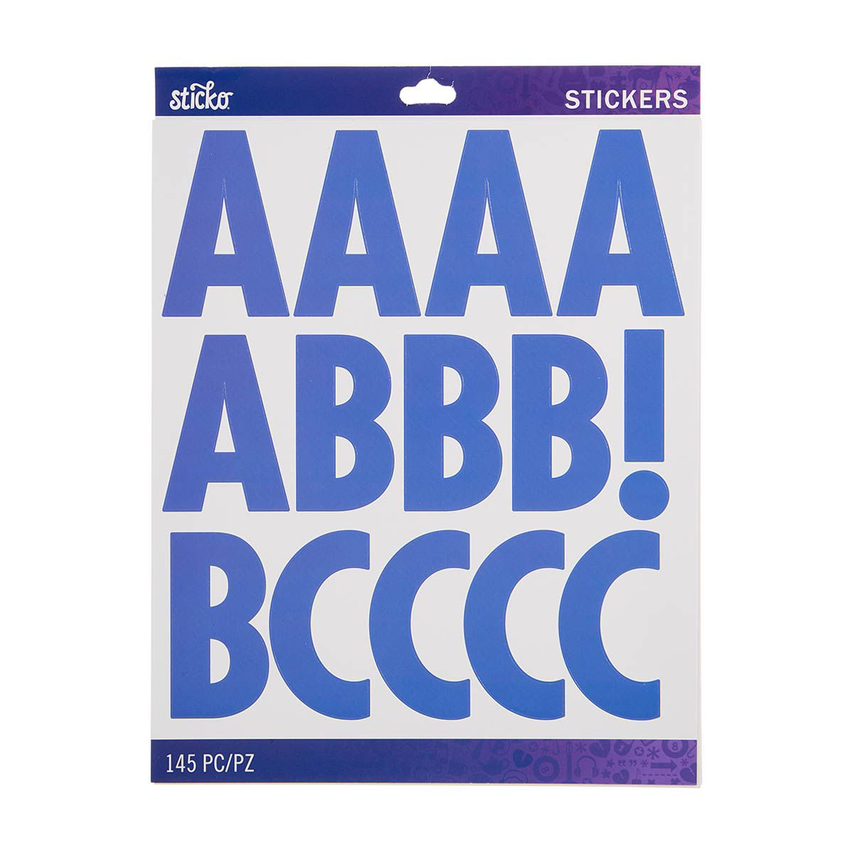 Sticko Alphabet Sticker, Extra Large, Assorted Colors