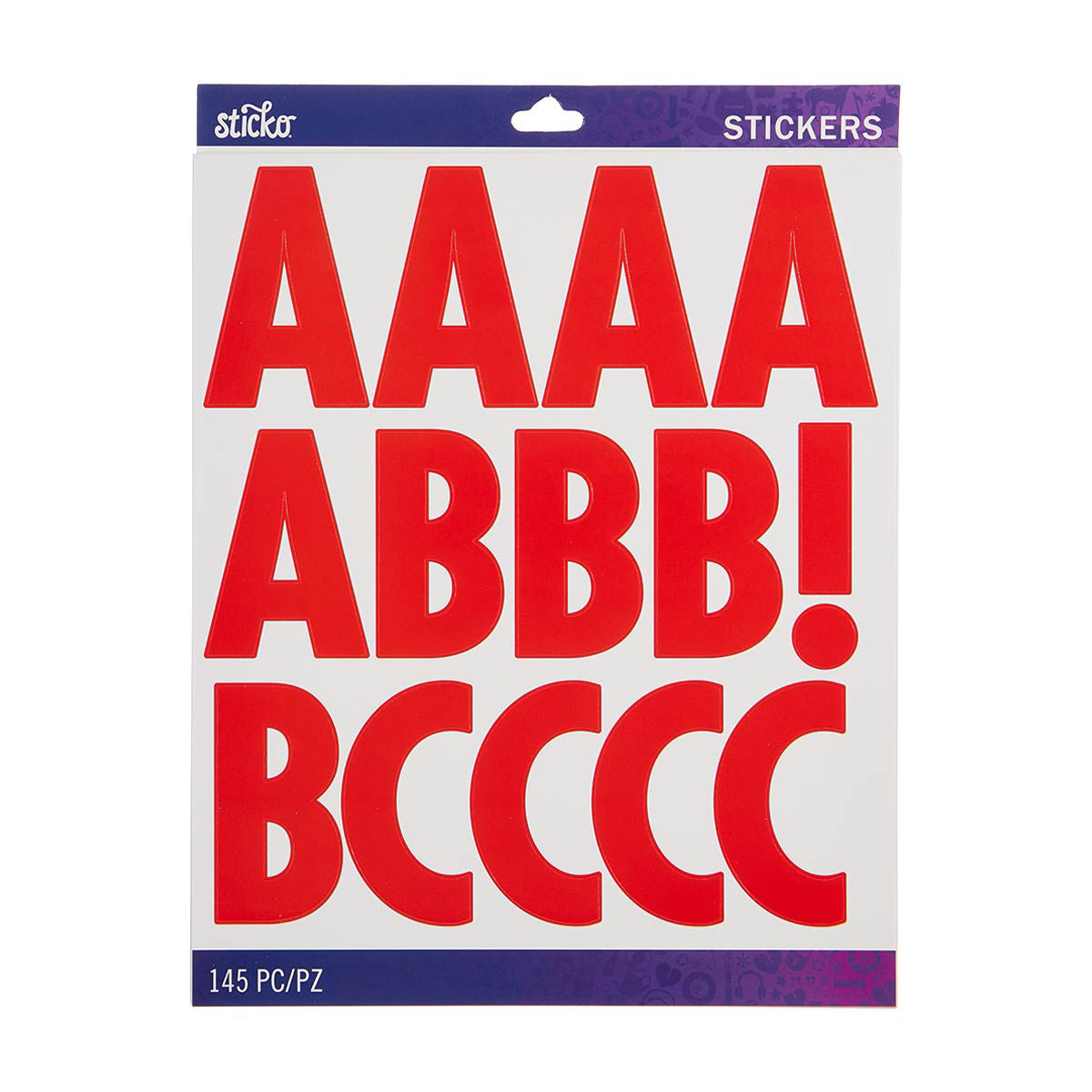 Sticko Alphabet Sticker, Extra Large, Assorted Colors