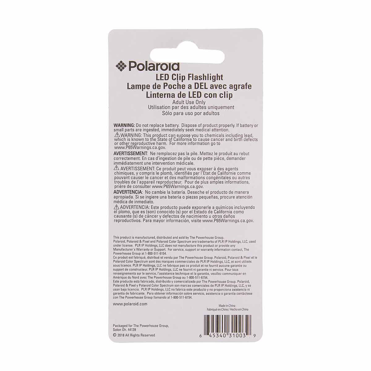 Polaroid Clip-on Flashlight