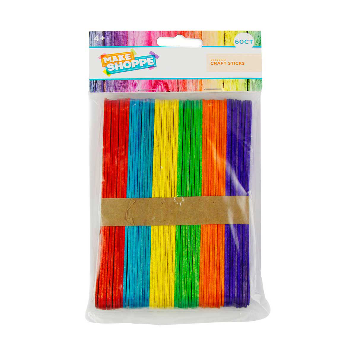Make Shoppe Normal Craft Sticks, Colored, 80 Count, 0.39 X 4.5In ...