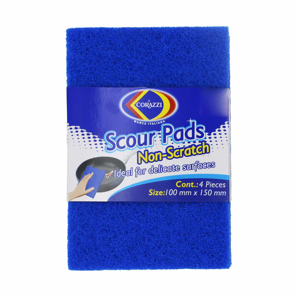 Non-Scratch Scouring Pads, 4 Pack
