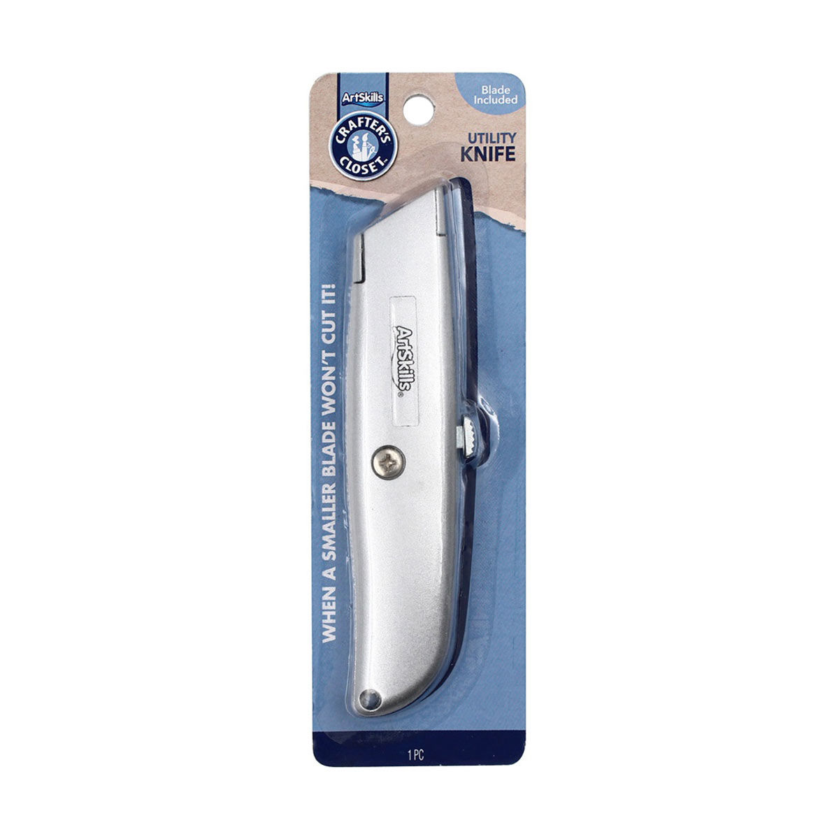 Crafter's Closet Multi-Purpose Utility Box Cutter Knife, Retractable ...