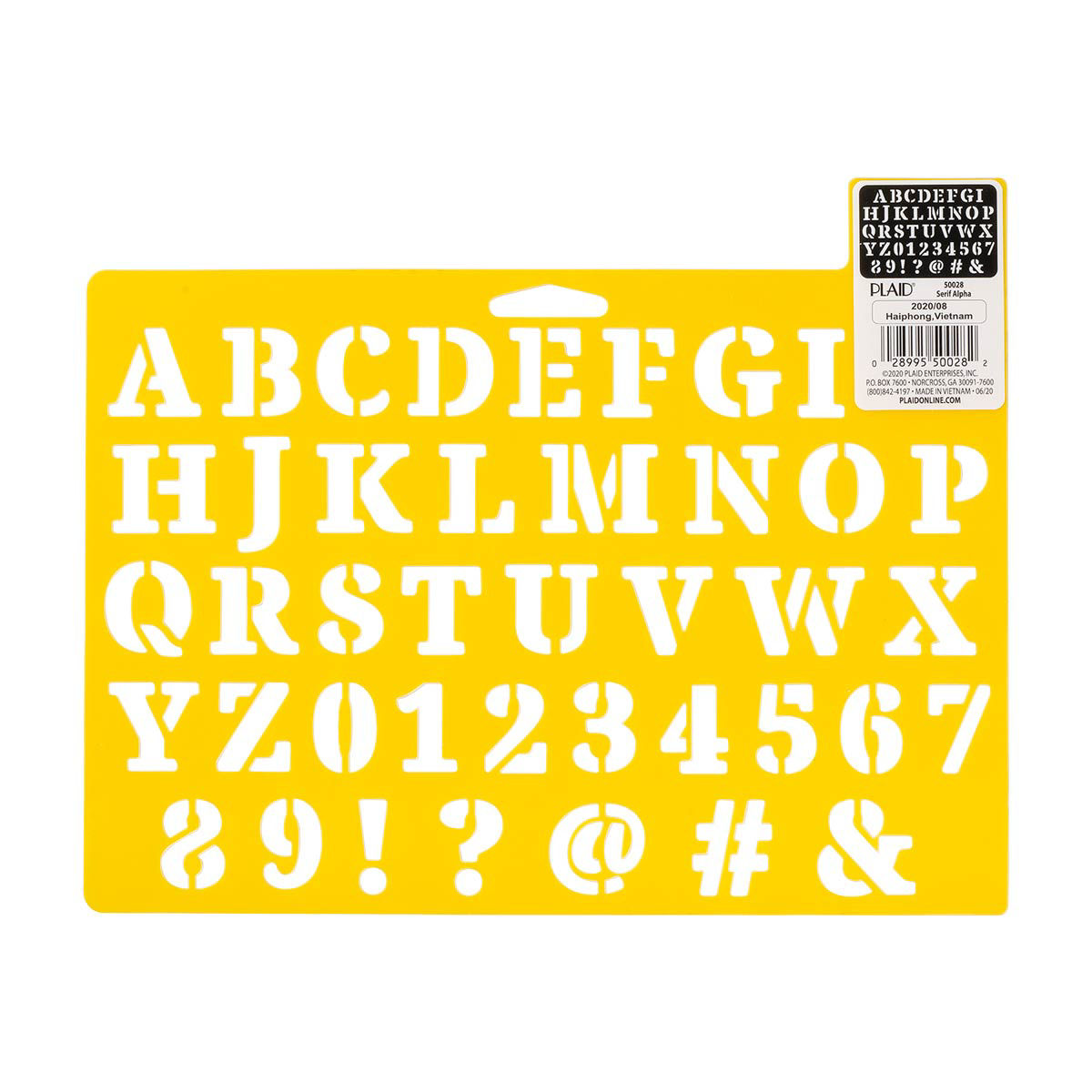 Plaid Serif Font Alphabet Stencil, 7 x 10 in. | Hamilton Place