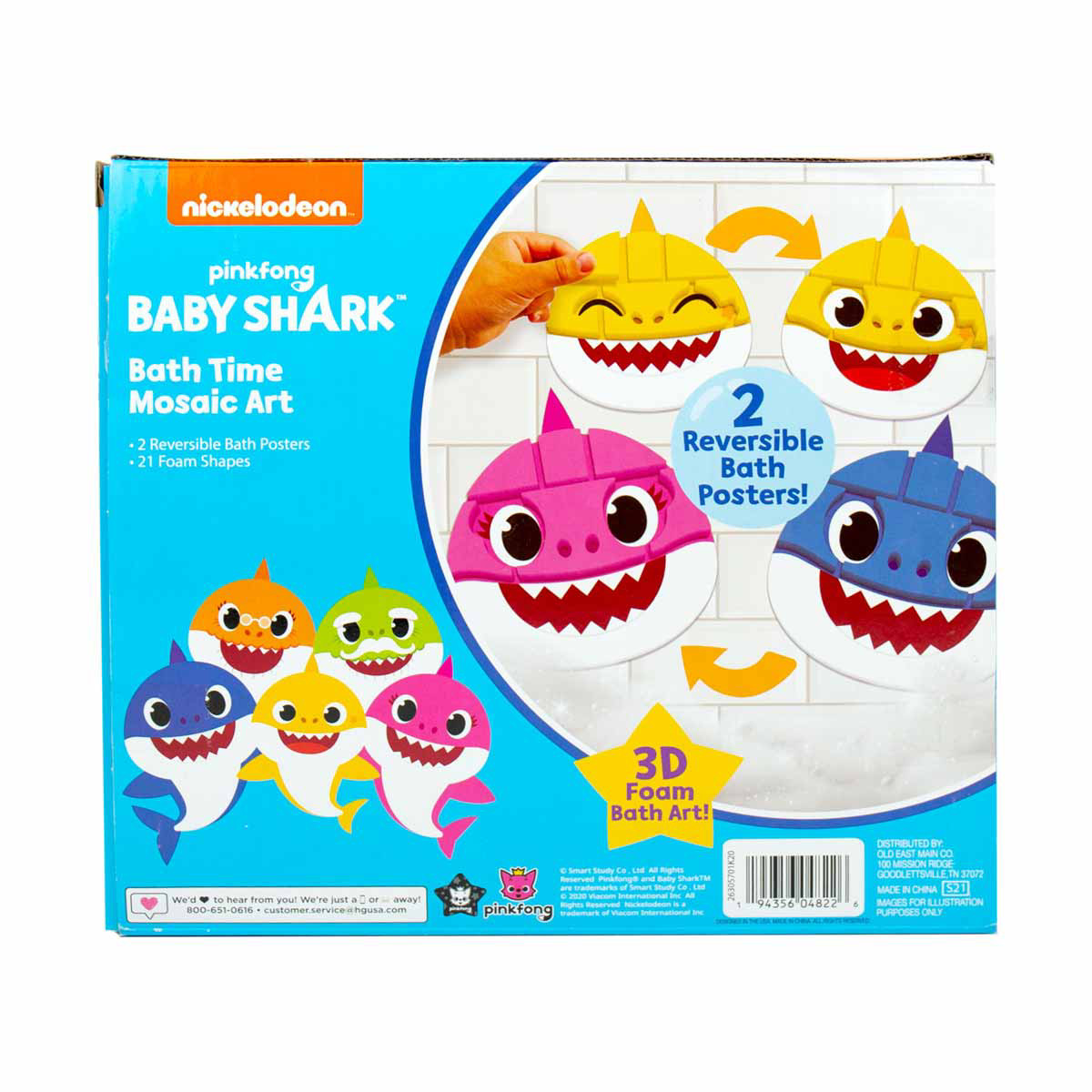 Baby Shark Bath Time Mosaic Art