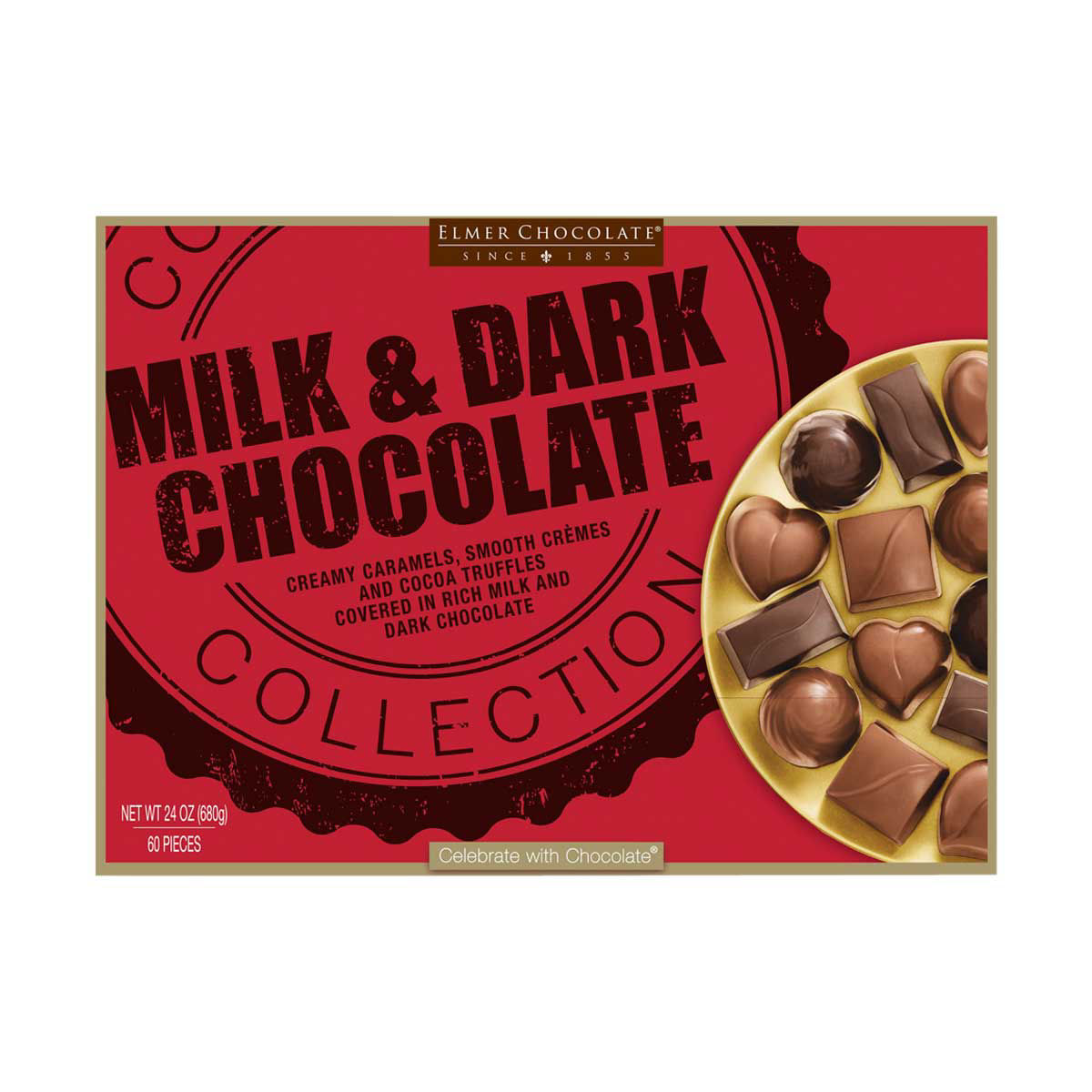 Elmer Milk & Dark Chocolate Collection, 24 oz