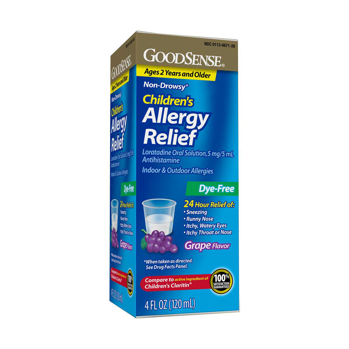 GoodSense Child Allergy Relief Loratadine Oral Solution, Grape, 4 fl. oz.