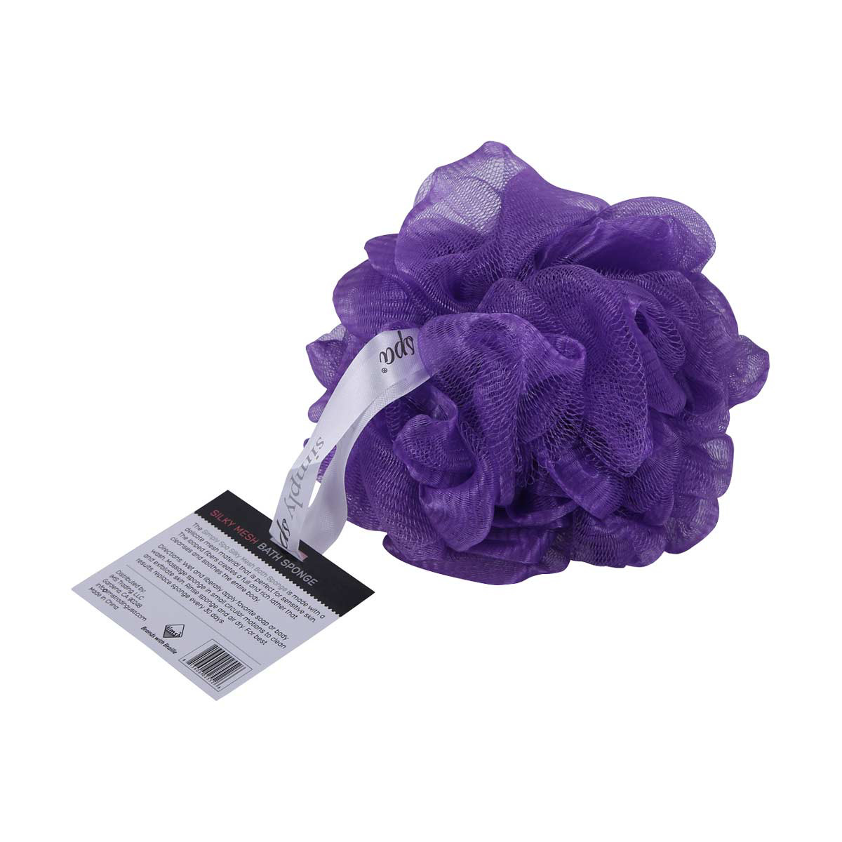 Simply Spa Silky Mesh Bath Sponge, Beige