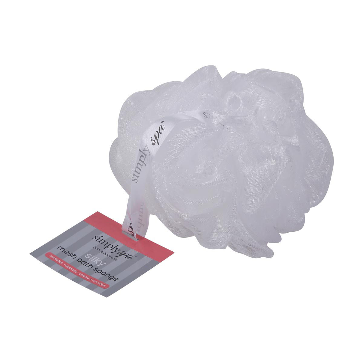 Simply Spa Silky Mesh Bath Sponge, Beige