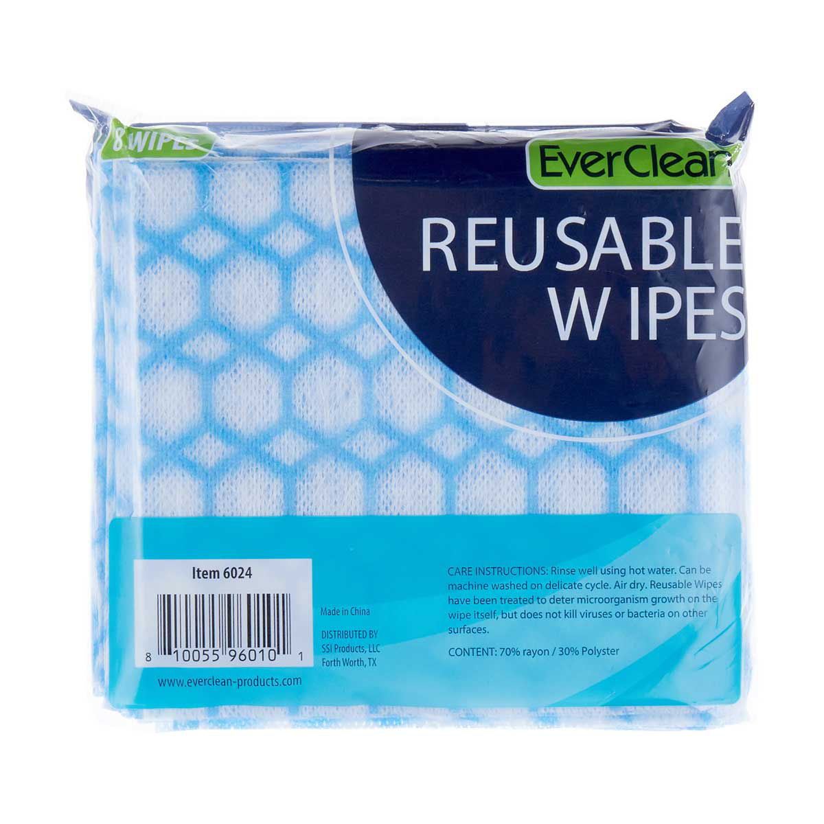 Everclean Antimicrobial Reusable Wipes, 8 Pack | Hamilton Place