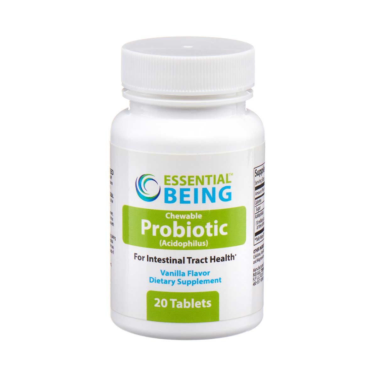 Essential Being Chewable Probiotic, Vanilla Flavor, 20 Tablets
