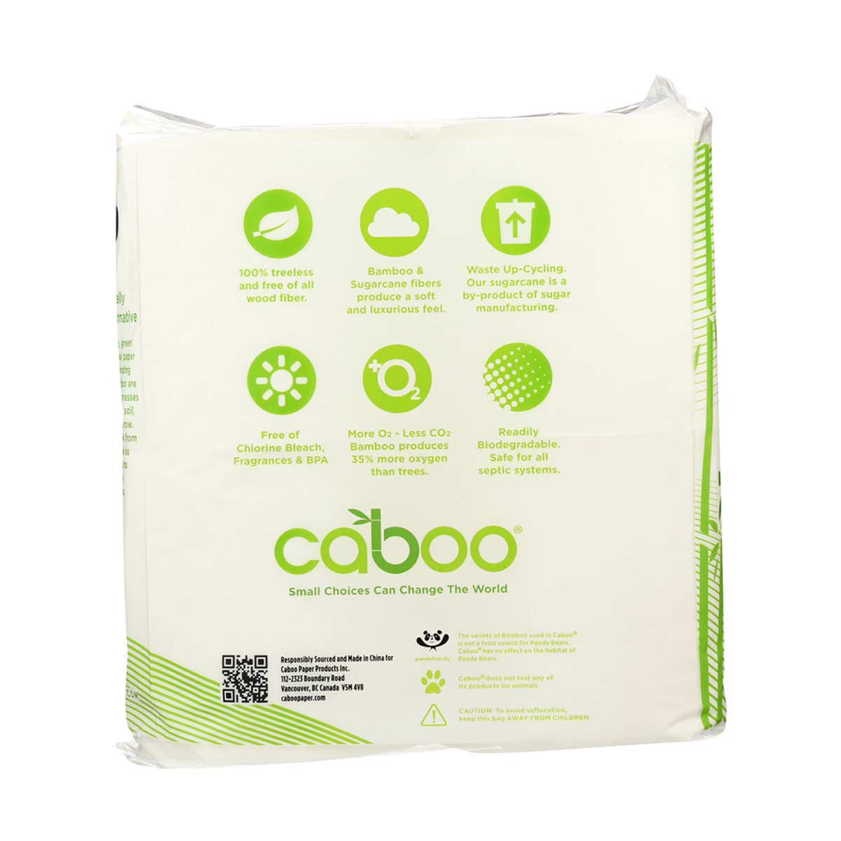 Caboo Super-Soft Bamboo Bath Tissue, 4 Double Rolls