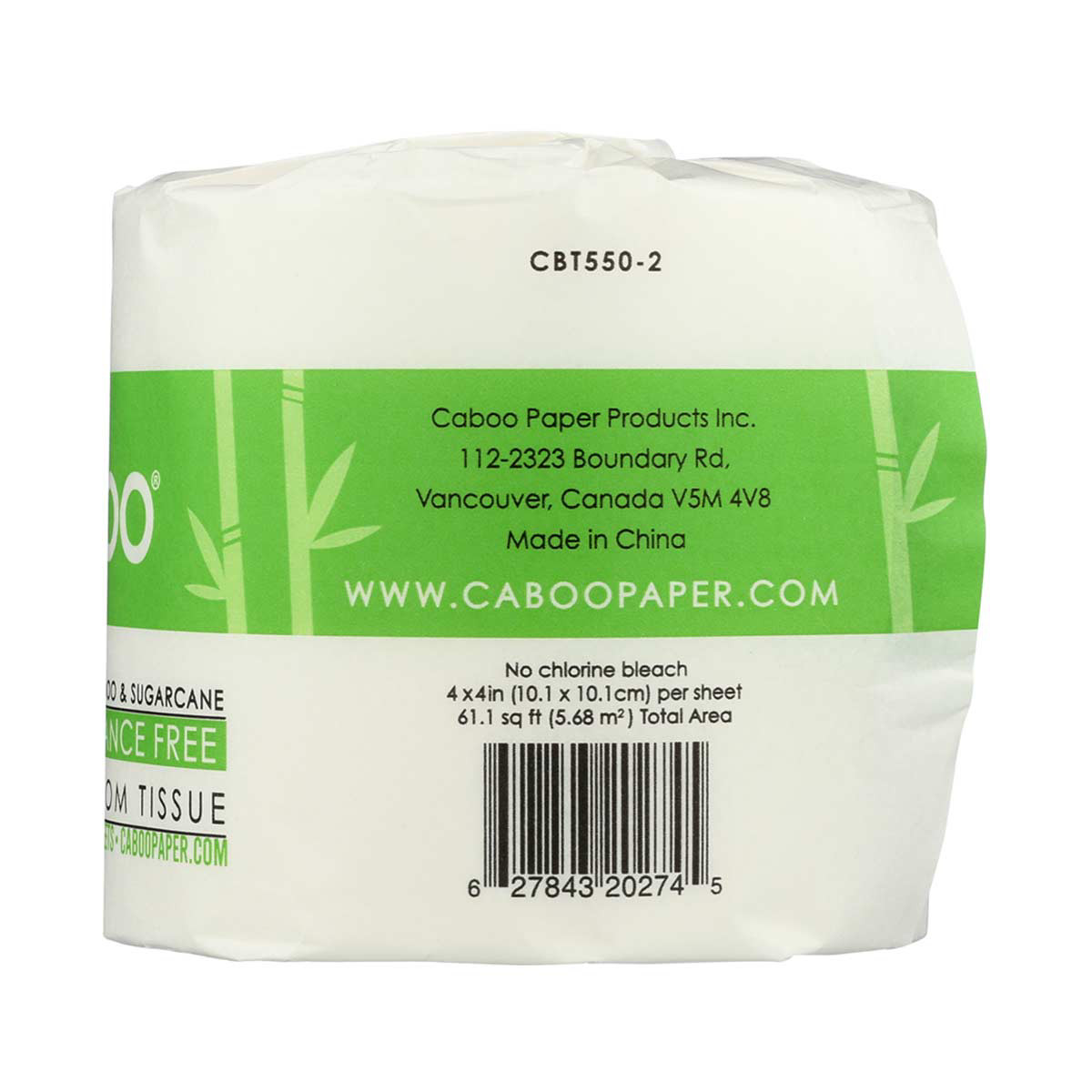 Caboo Super-Soft Bamboo Bath Tissue, Single Roll