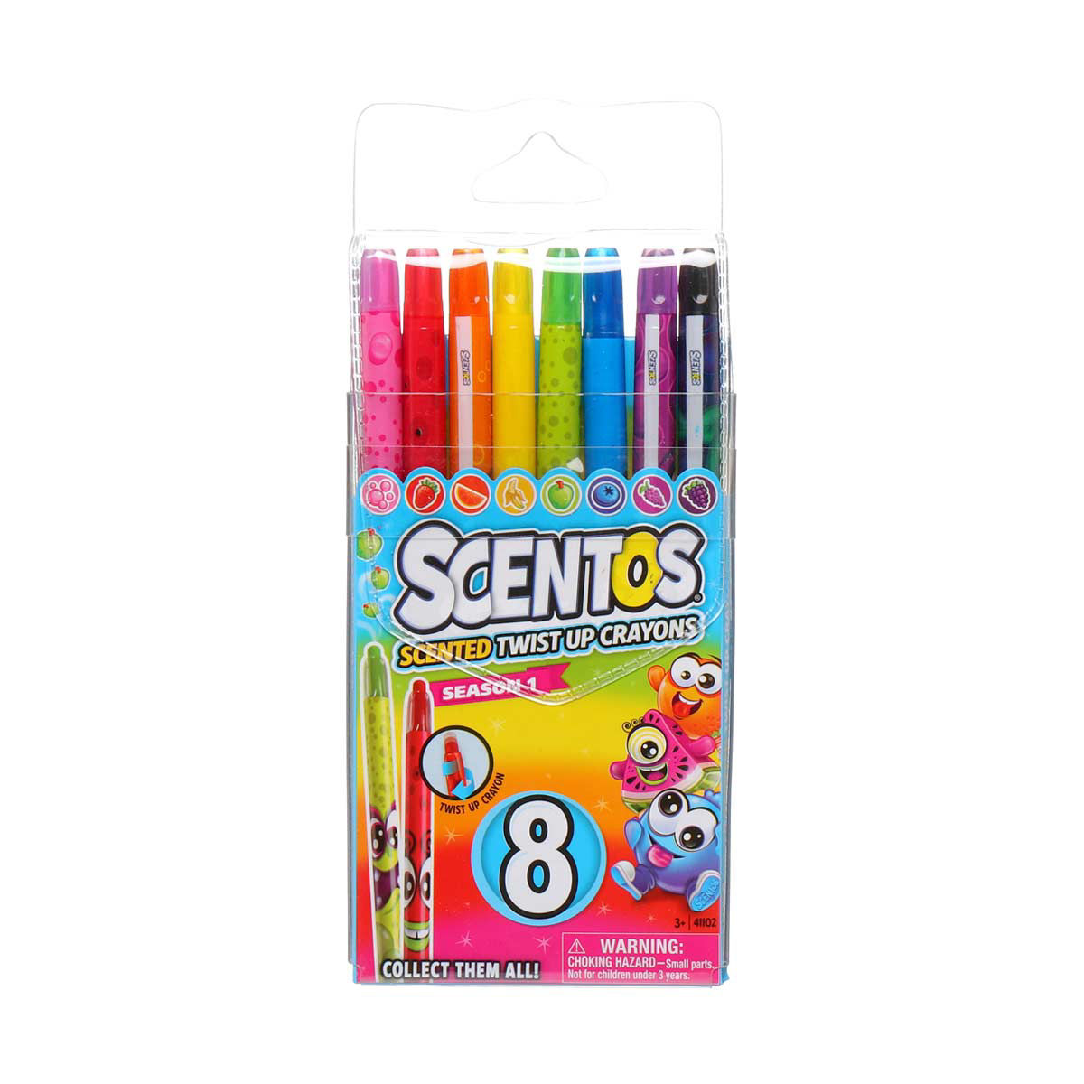 Scentos® Scented Twist Up Crayons, 8 Pack