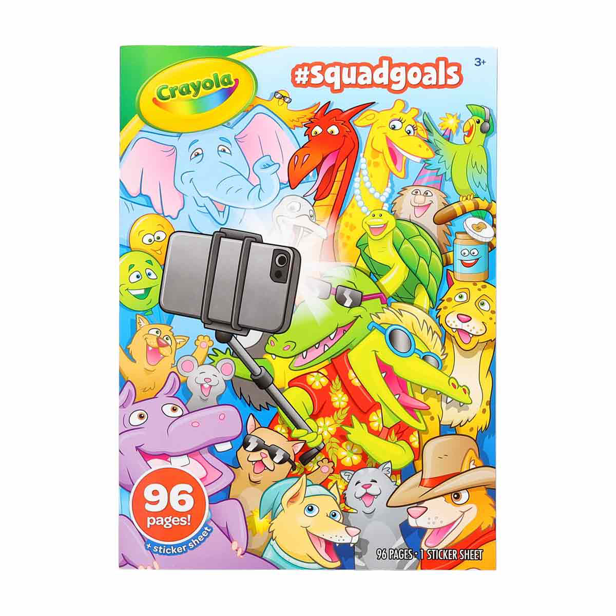 Crayola Squad Goals Coloring Book, Sticker Sheet, 96 Pages
