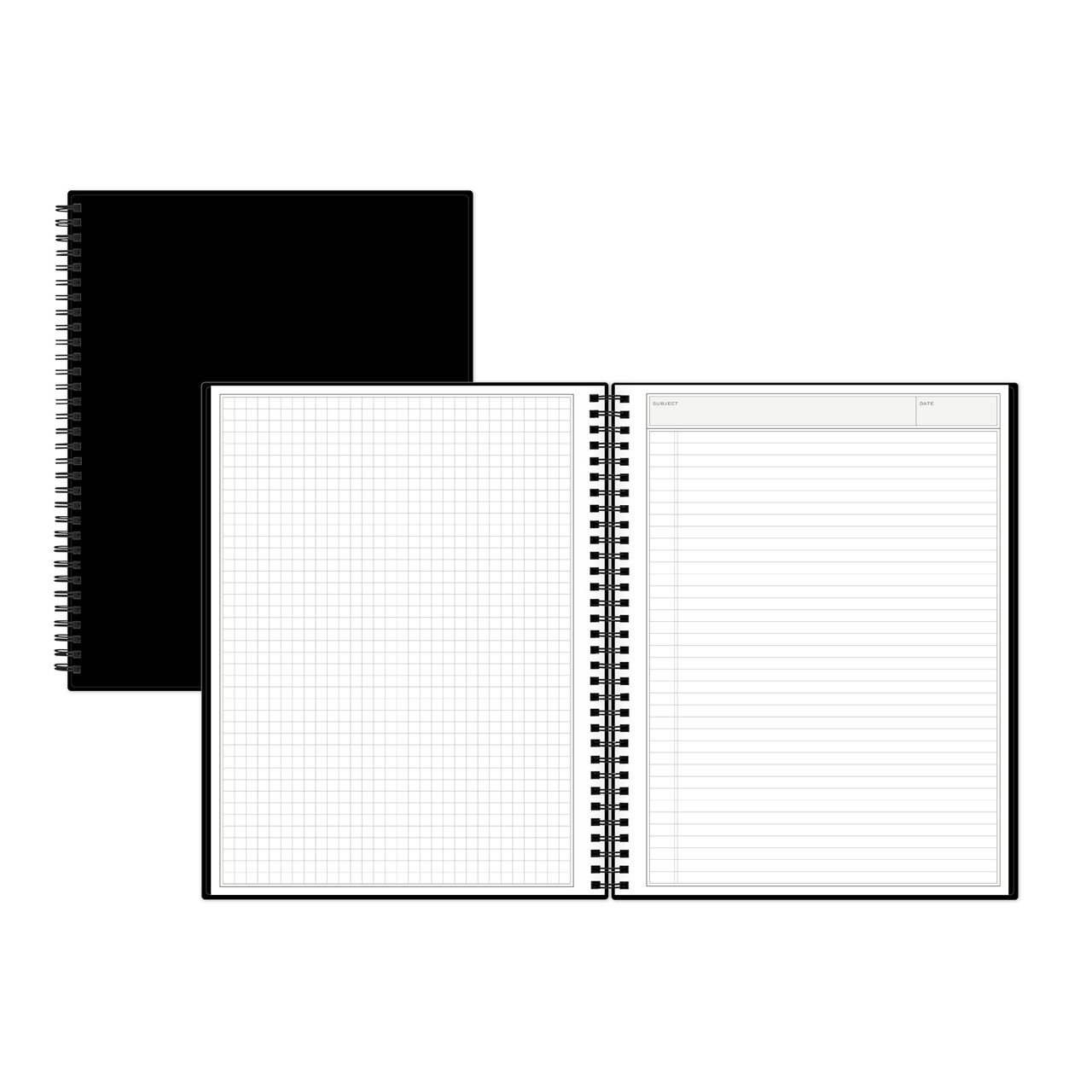 Blue Sky Professional Notebook, 8.5x11, Black, 160 Pages