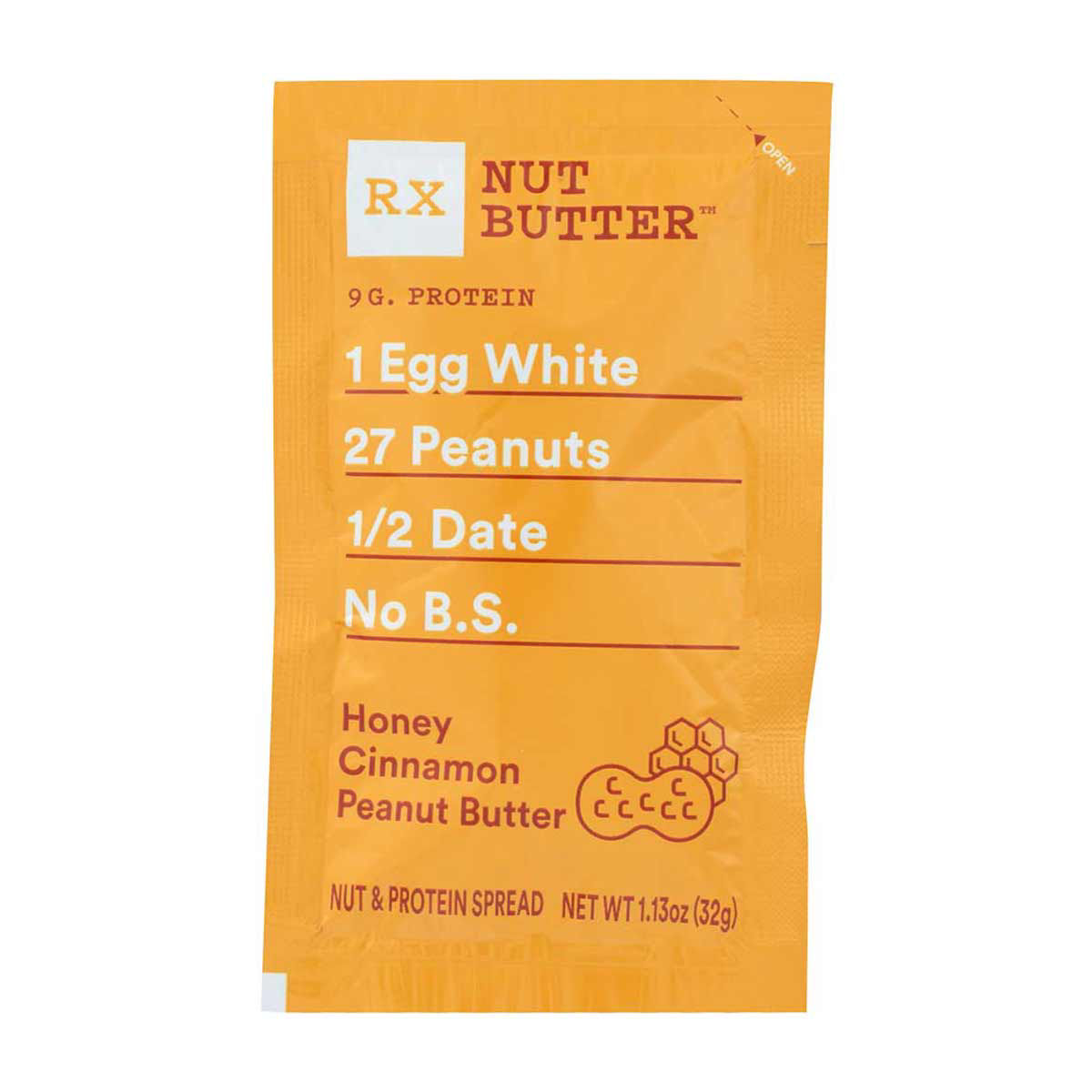 RX Nut Butter Honey Cinnamon Peanut Butter Spread, 1.13 oz.