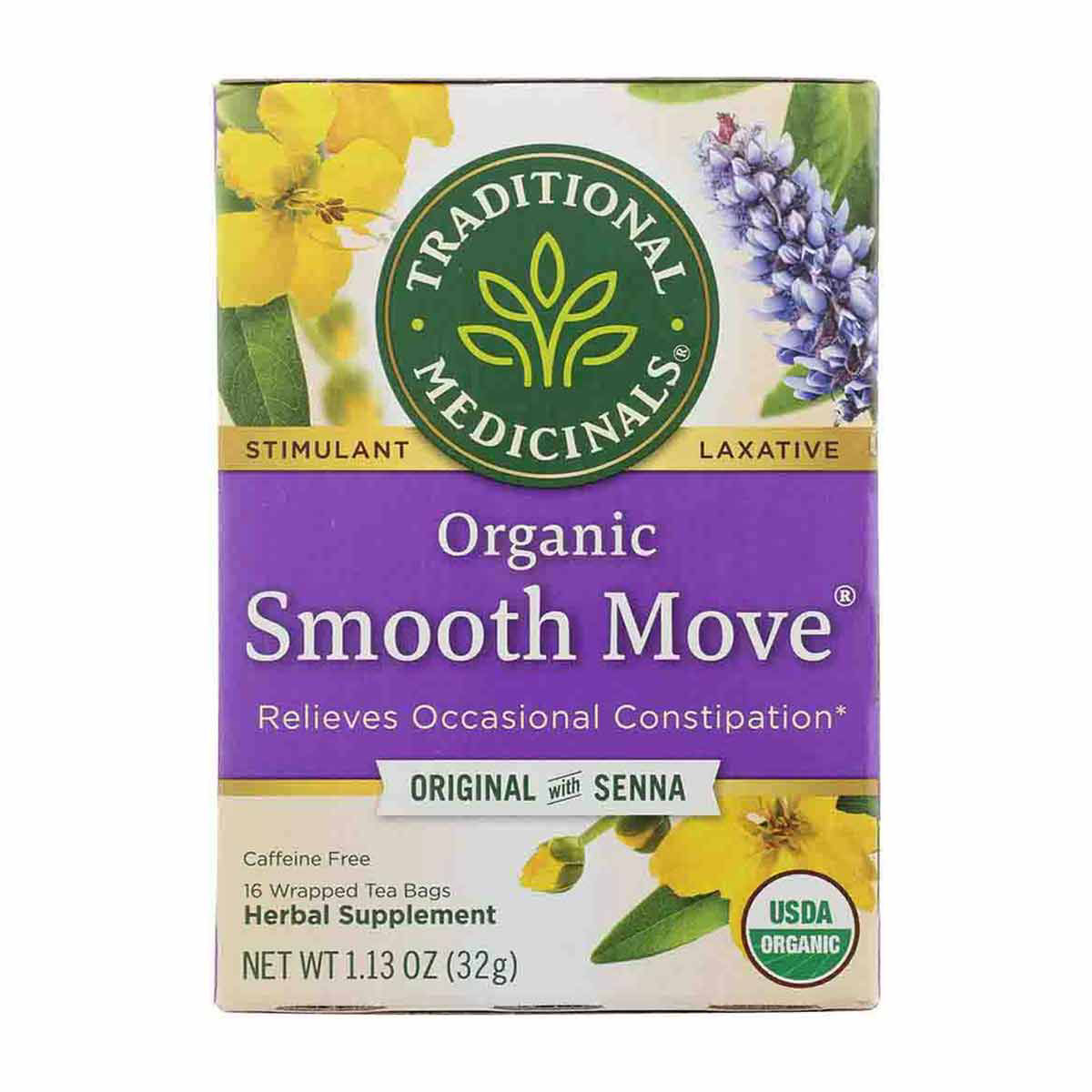 Traditional Medicinals Organic Smooth Move Herbal Stimulant Laxative ...