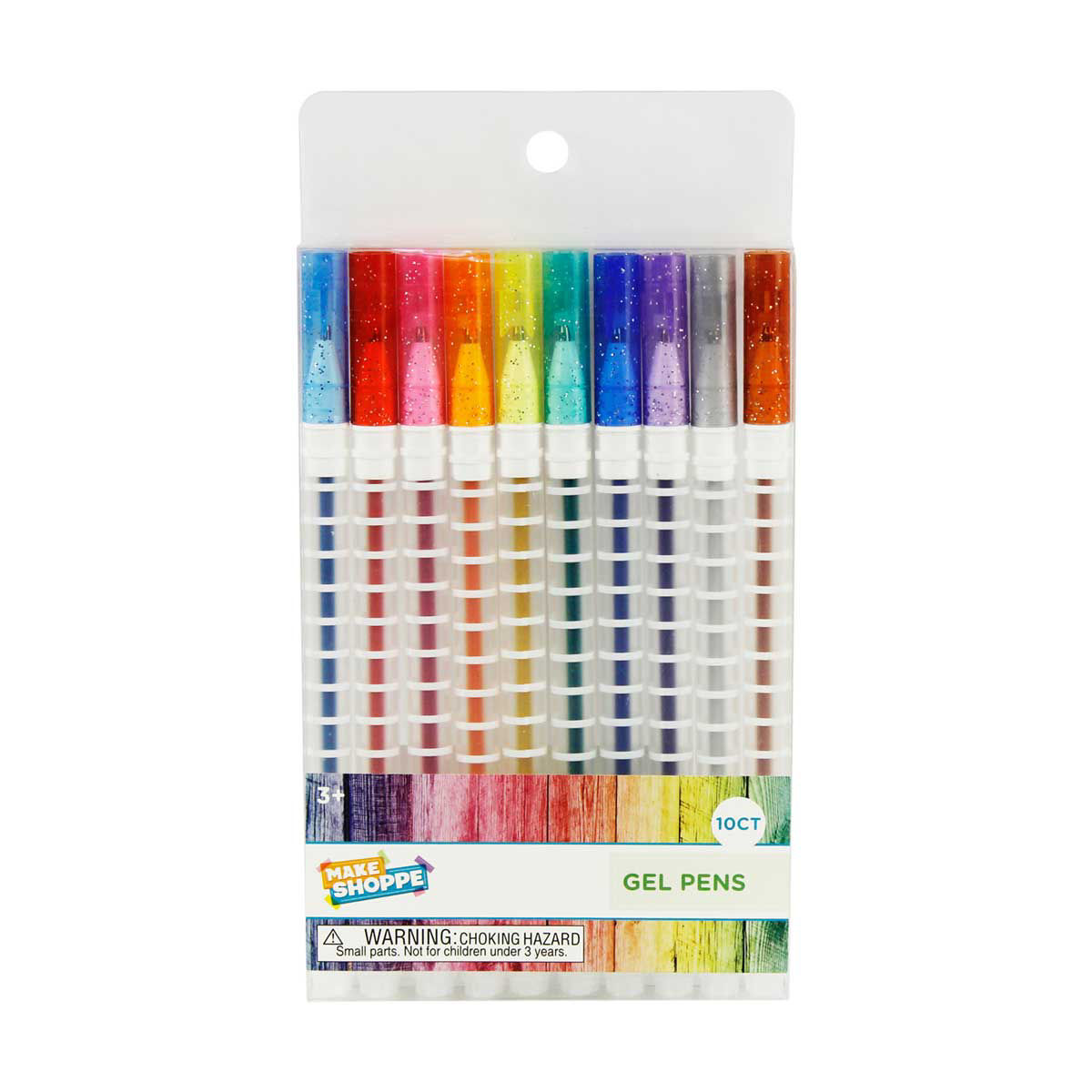 Make Shoppe Colored Gel Pen Glitter, 10 Count