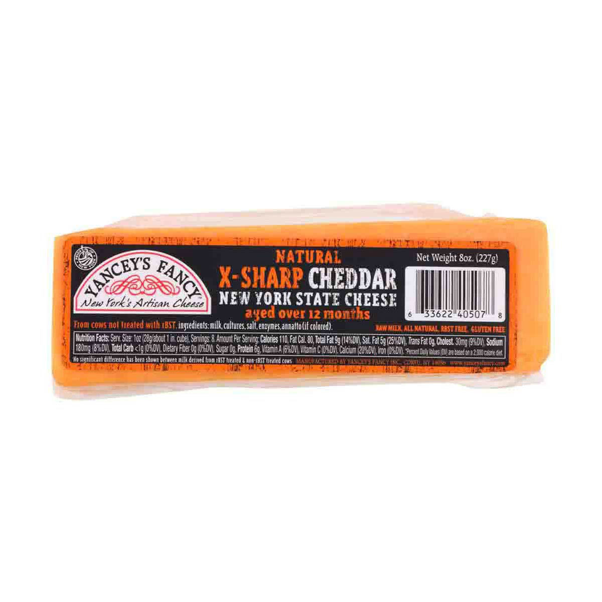 Yancey's Fancy Natural Extra Sharp Cheddar Cheese, 8 oz.