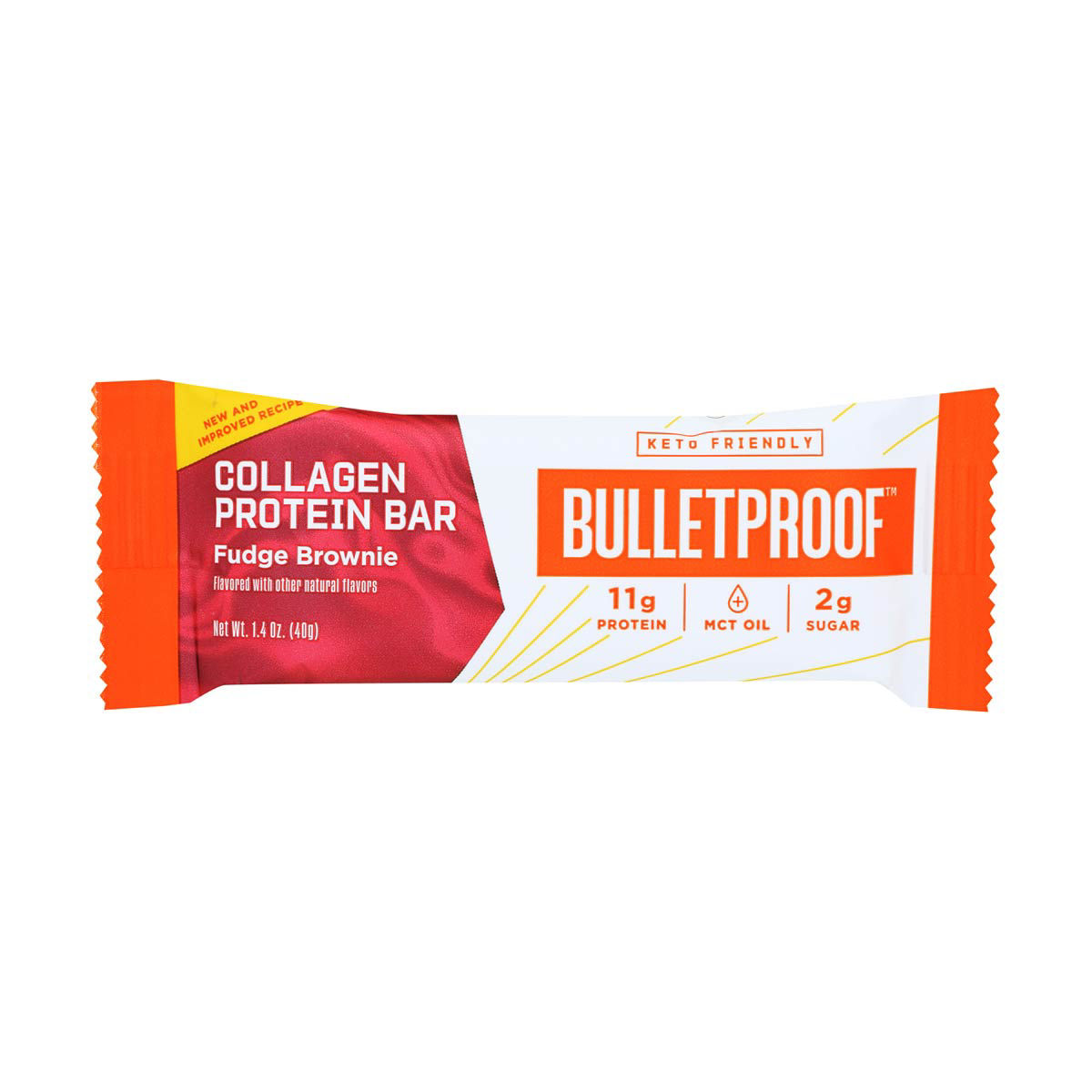 Bulletproof Fudge Brownie Collagen Protein Bar, 1.4 oz.