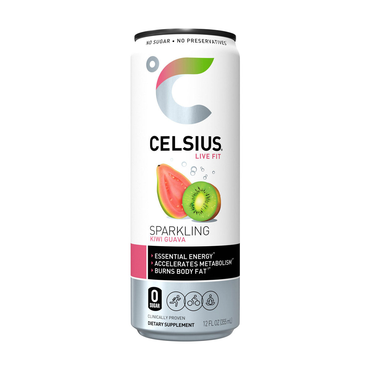 Celsius Sparkling Kiwi Guava Energy Drink , 12 fl. oz.