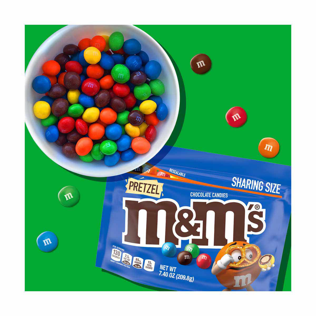 M&Ms M&M's Pretzel Milk Chocolate Candy, 7.40 oz | Hamilton Place