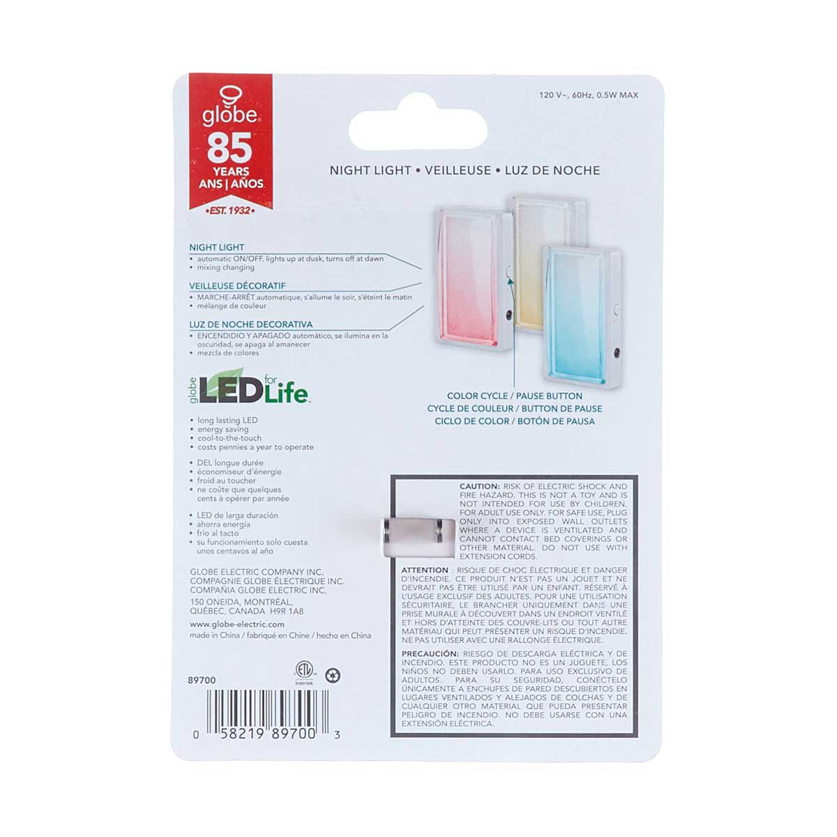 LED Color Changing Night Light