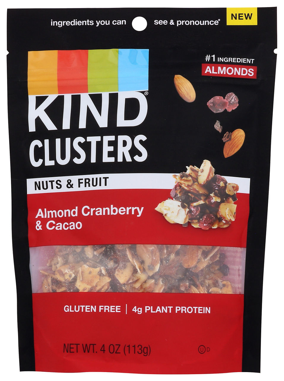 Kind Almond Cranberry & Cacao Clusters, 4 oz.