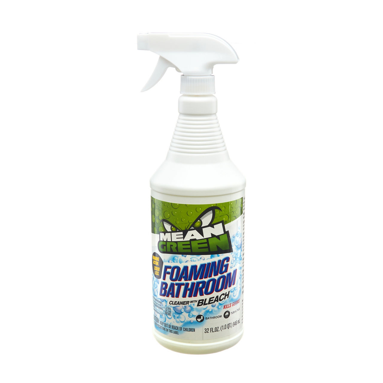 Mean Green Foaming Bathroom Cleaner with Bleach, 32 oz.
