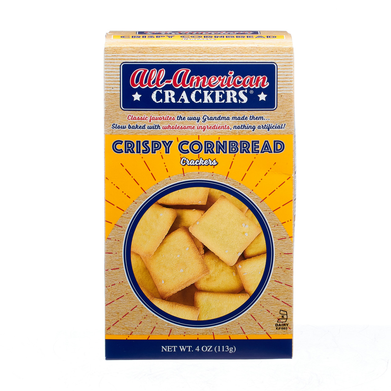 All-American Crispy Cornbread Crackers, 4 oz.