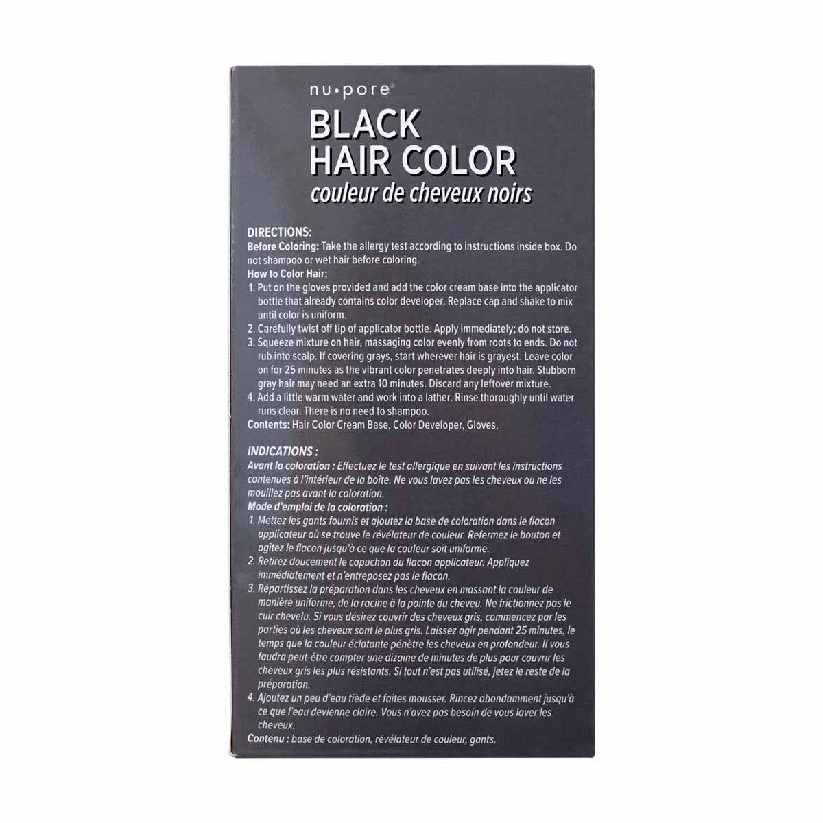 Nu-Pore Hair Color, Black