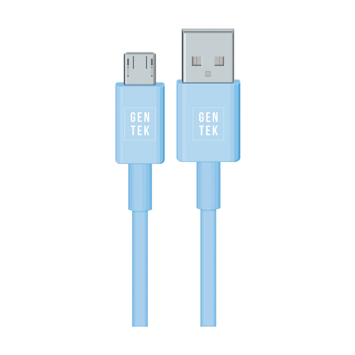 GENTEK Blue Micro-USB Cable, 3 ft.